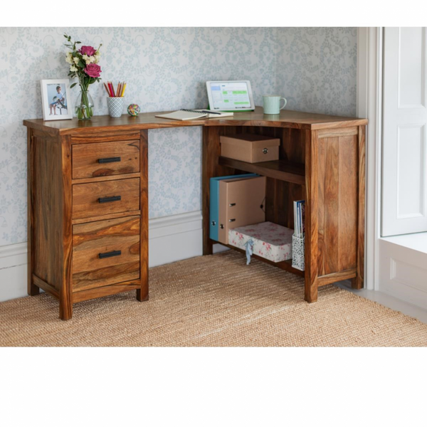 Corner Study Table | office table - Gladiolus Collection – Evolvekart®